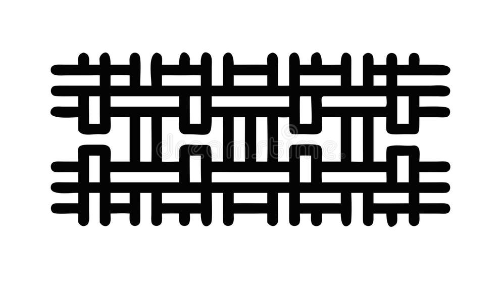 A Seamless Geometric Weave Pattern in Monochrome Black and White ...