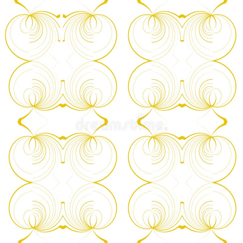 Seamless Geometric Yellow Round Pattern Stock Illustration ...