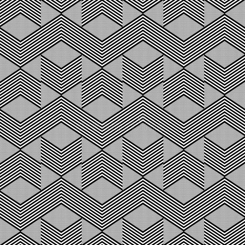 Seamless Geometric Zig Zag Pattern. Stock Vector - Illustration of ...