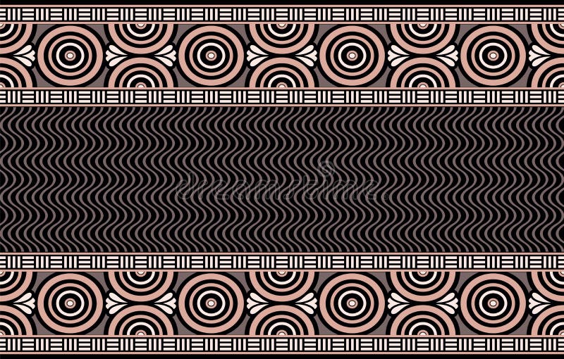 Seamless Geometrical Vector Border Design Stock Vector - Illustration ...