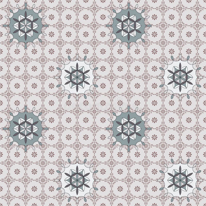 Seamless Geometrical Vintage Design Pattern Stock Illustration ...