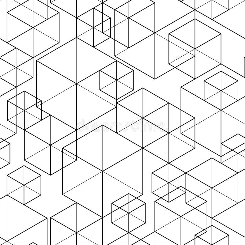 Seamless geometrisk modell vektor illustrationer. Illustration av vitt ...