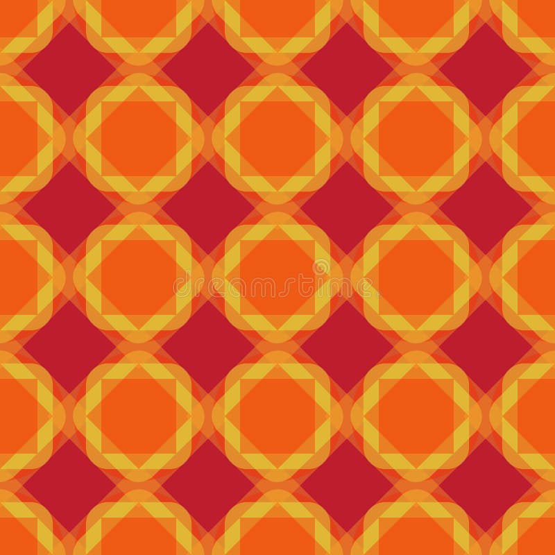 Seamless Geometry Pattern. in Orange, Yellow and Red Colors. Stock ...