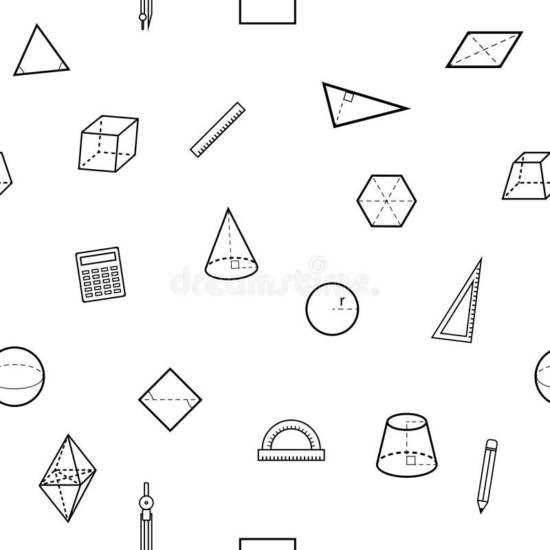 Seamless Geometry Science Pattern. Stock Vector - Illustration of cube ...