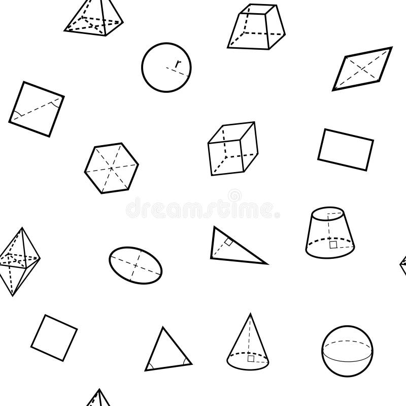 Geometry Science Banner Isolated on White Backdrop Stock Vector ...