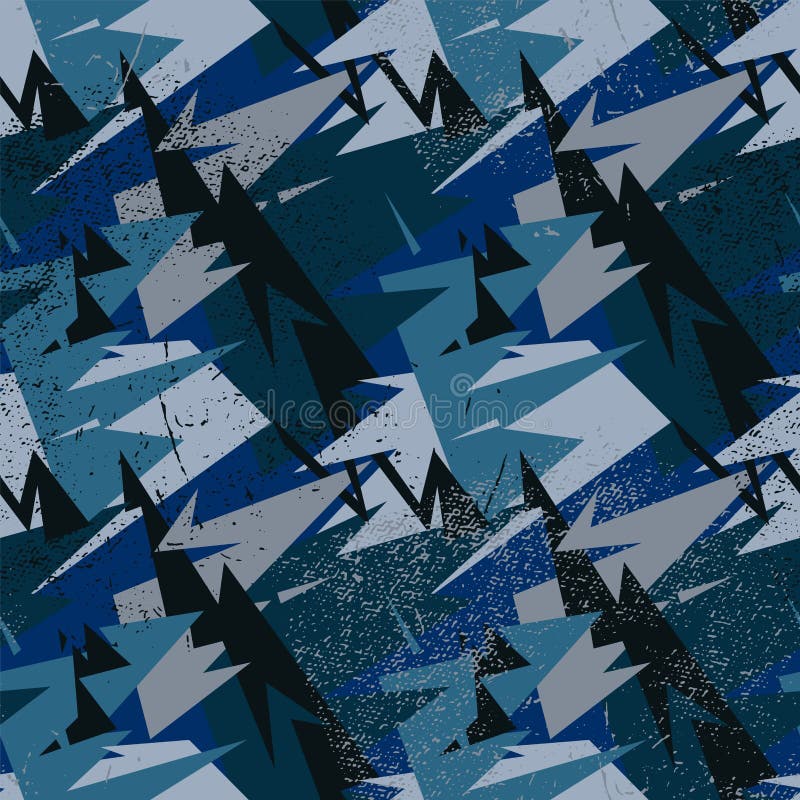 Seamless Geometry Urban Pattern with Triangular Elements and Grunge ...