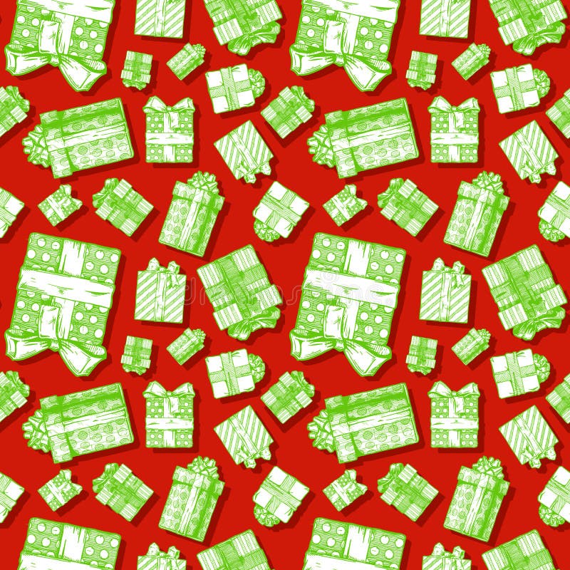Seamless Gift Pattern stock vector. Illustration of pattern - 81433202