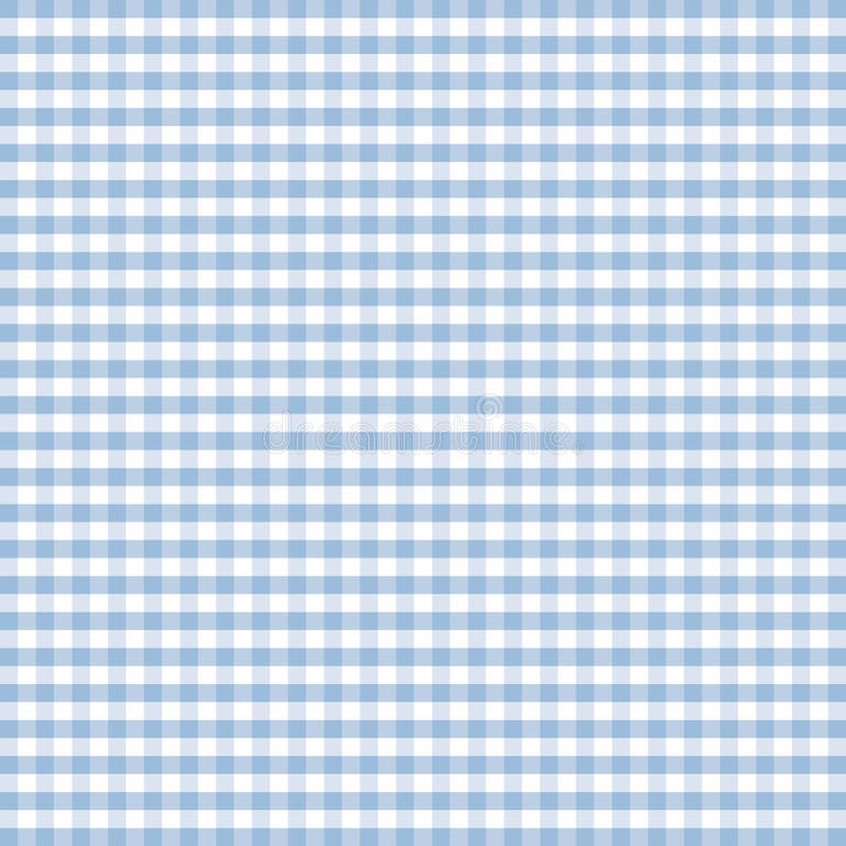Seamless Gingham Background, Pastel Blue Stock Vector - Illustration of ...