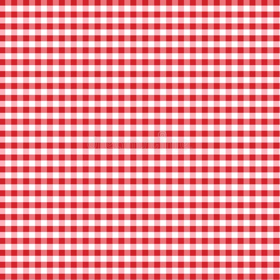 Seamless Gingham Background, Red Stock Vector - Illustration of square ...