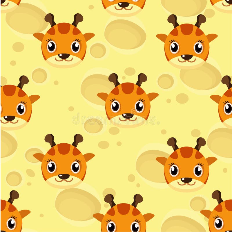 Seamless giraffe pattern stock illustration. Illustration of decoration ...