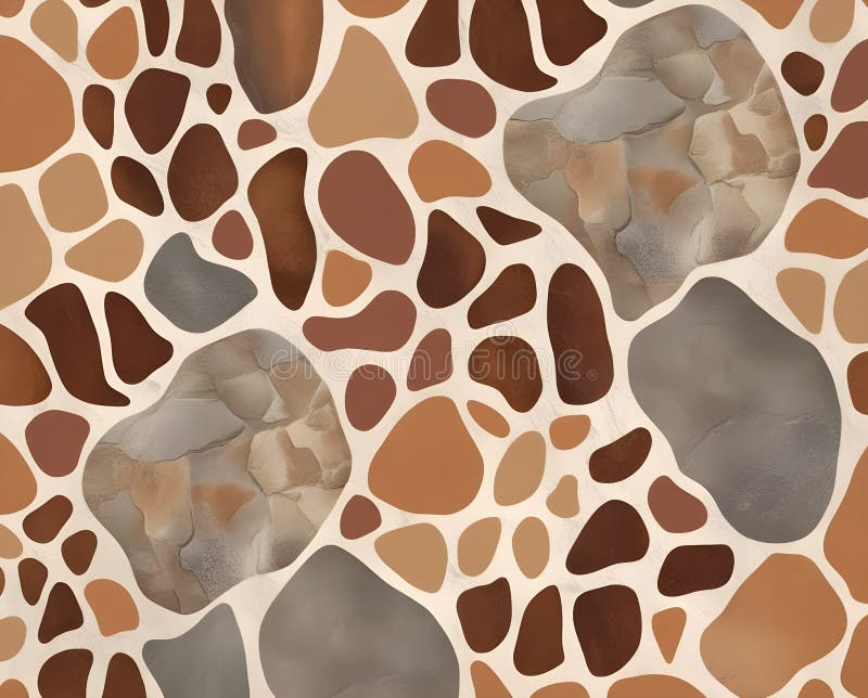 Seamless Giraffe Spot Stone Texture: Earthy and Elegant Design AI Image ...
