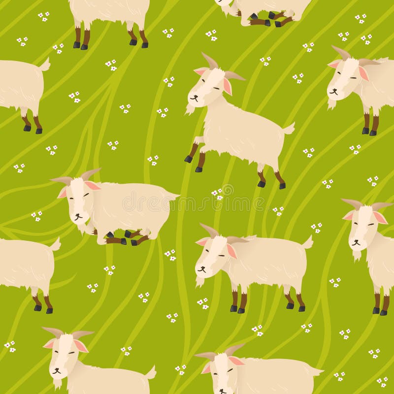 Seamless goats background stock vector. Illustration of dairy - 35536996