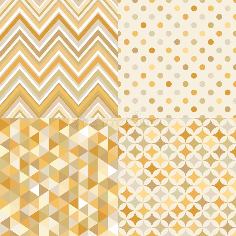 Seamless Gold Geometric Tiles Pattern Stock Vector - Illustration of ...