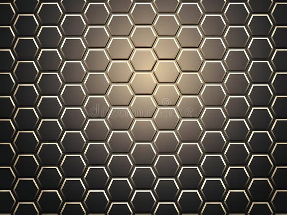 Seamless Gold Hexagon Pattern for Elegant Backgrounds Stock ...