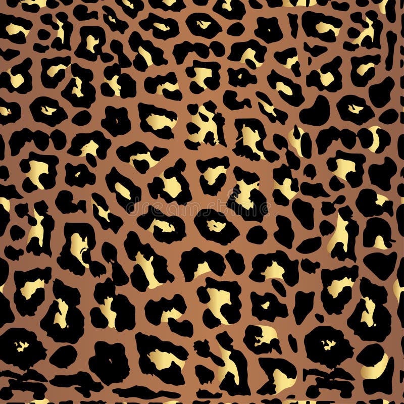 Seamless Gold Leopard Print. Vector Pattern, Texture, Background Stock ... Seamless Gold Leopard Print. Vector Pattern, Texture, Background Stock ...