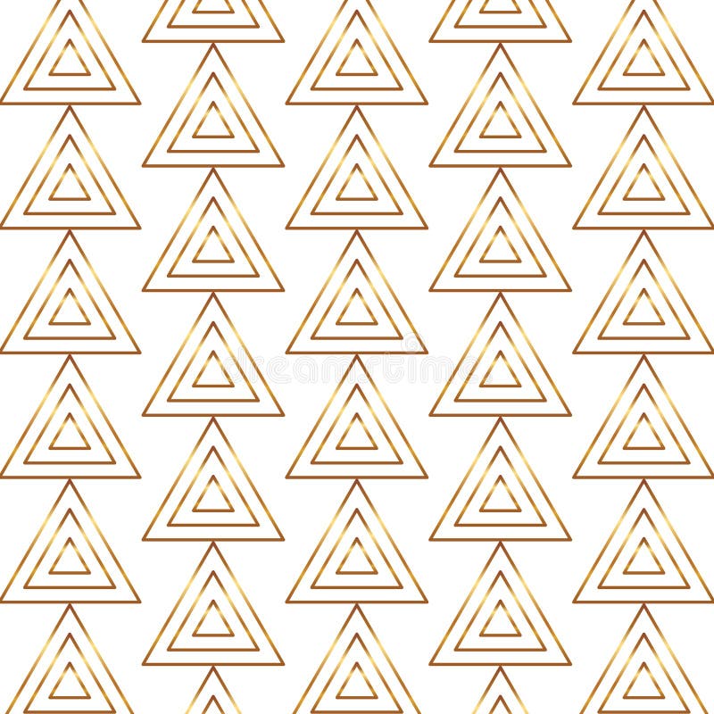 Seamless Gold Line Geometric Modern Pattern. Background with Triangles ...