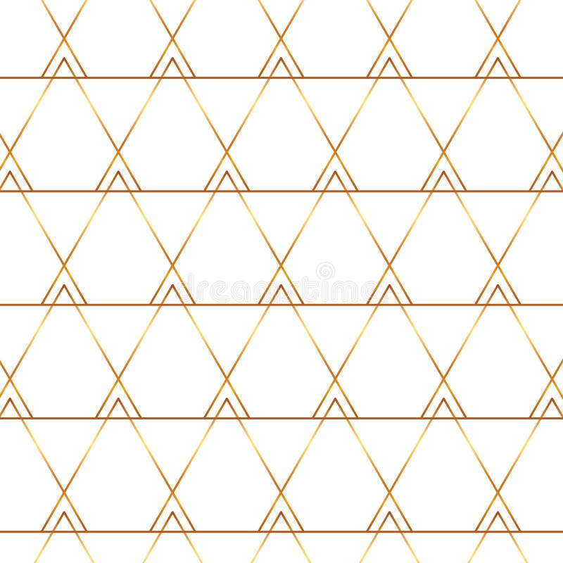 Seamless Gold Line Geometric Modern Pattern. Background with Rhombus ...