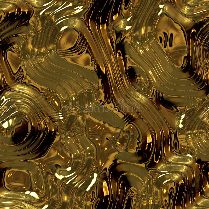 Seamless Gold Metal Pattern Stock Illustration - Illustration of river ...