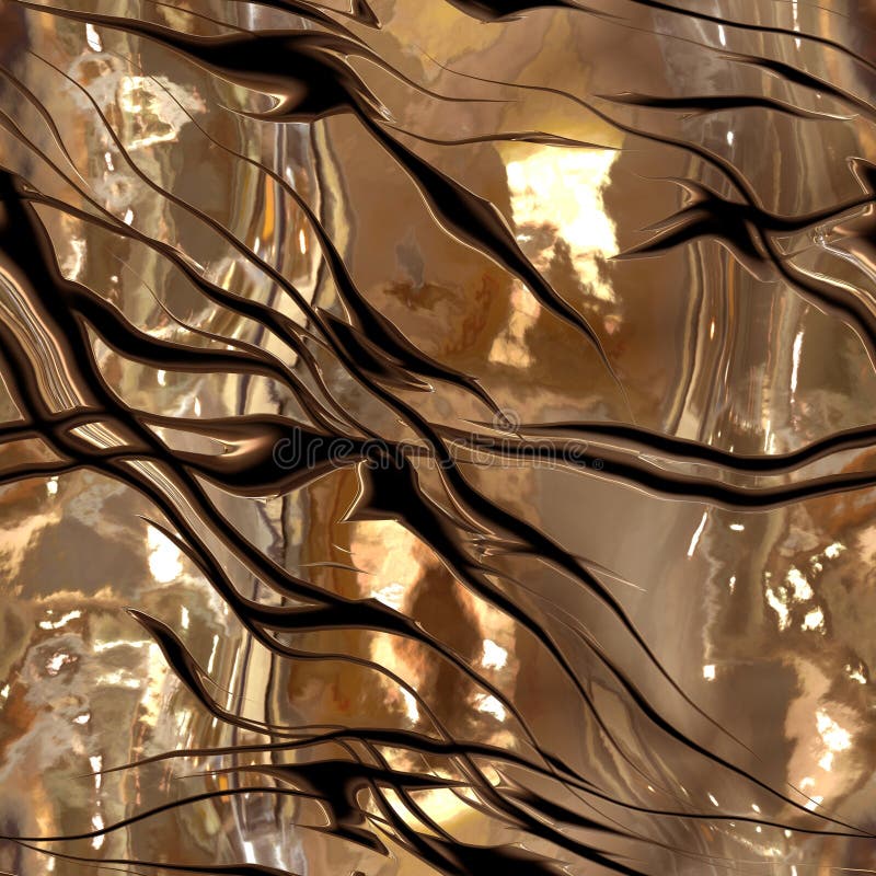 Seamless Gold Metal Pattern Stock Illustration - Illustration of ...