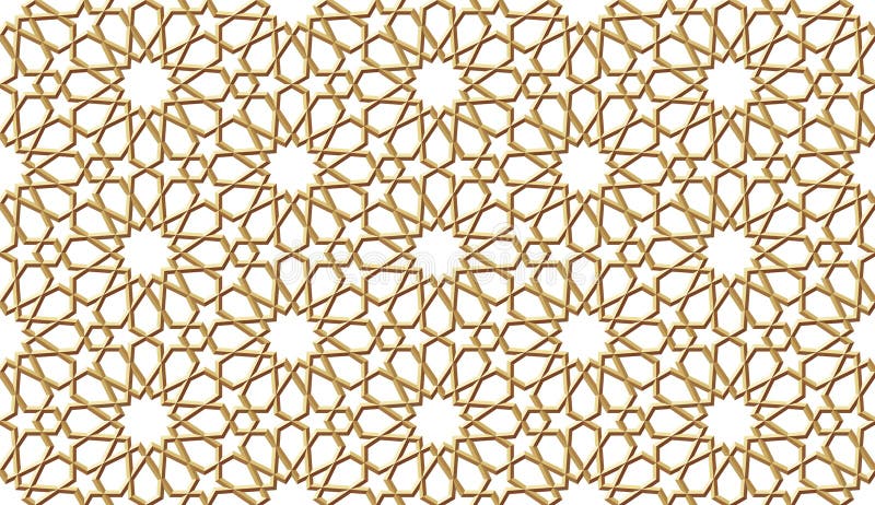 Seamless Gold Pattern in Authentic Arabian Style. Stock Illustration ...