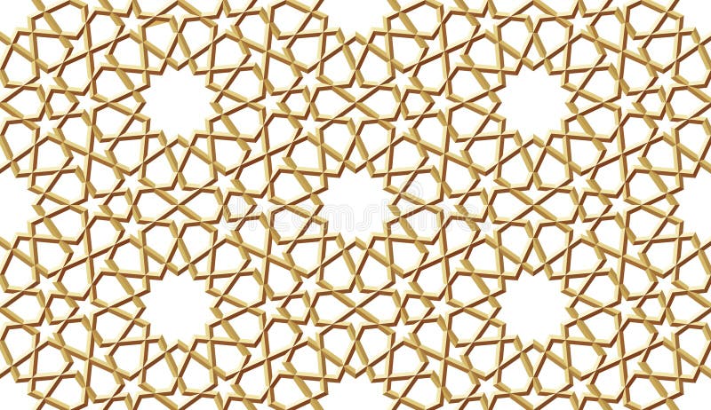 Seamless Gold Pattern in Authentic Arabian Style. Stock Illustration ...