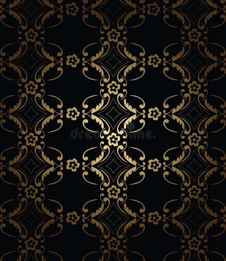 Seamless gold pattern stock vector. Illustration of curve - 59497697