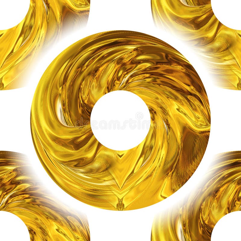 Seamless, Gold Patterns. Gold Rings with Textures Stock Illustration ...