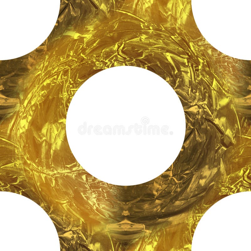 Seamless, Gold Patterns. Round Holes on a Golden Background with ...