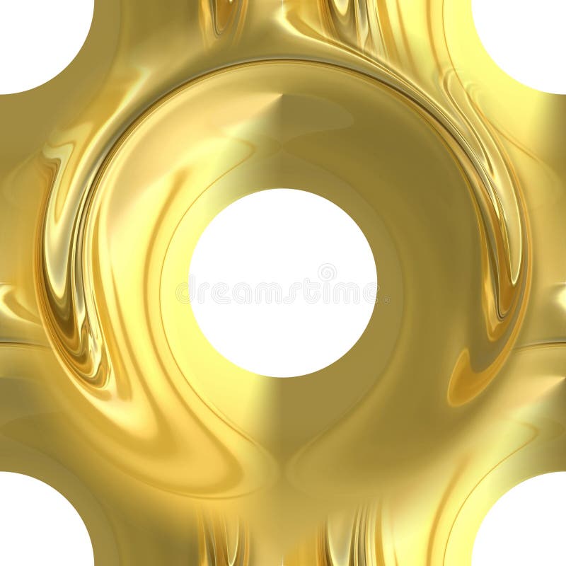 Seamless, Gold Patterns. Round Holes on Liquid Gold Stock Illustration ...