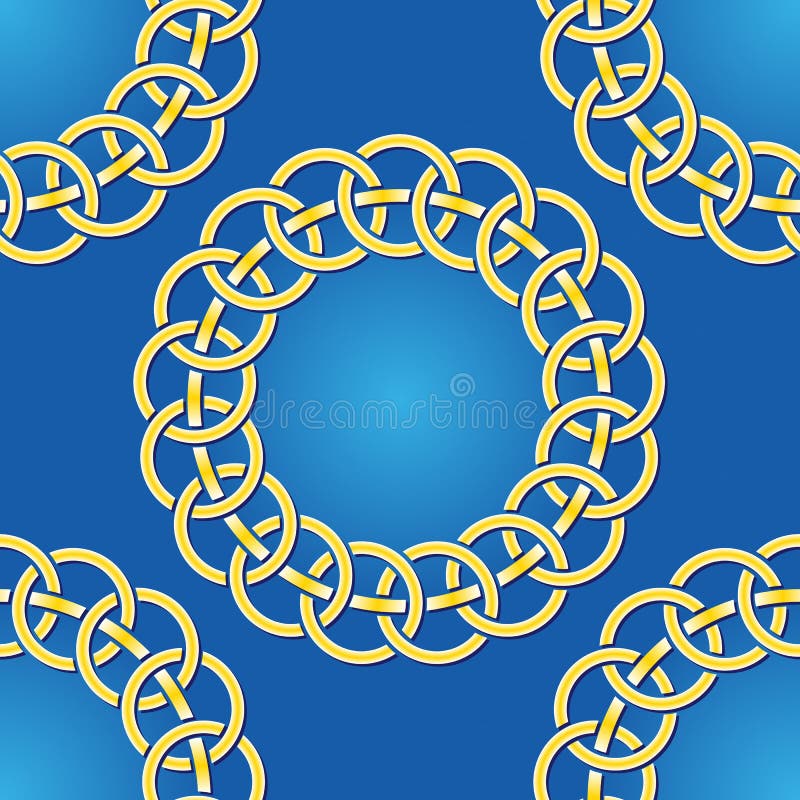 Seamless Gold Ring Pattern stock vector. Illustration of weave - 9822839