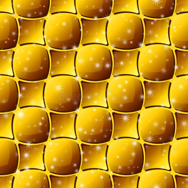 Seamless Gold Tile Pattern Picture. Image: 14514836