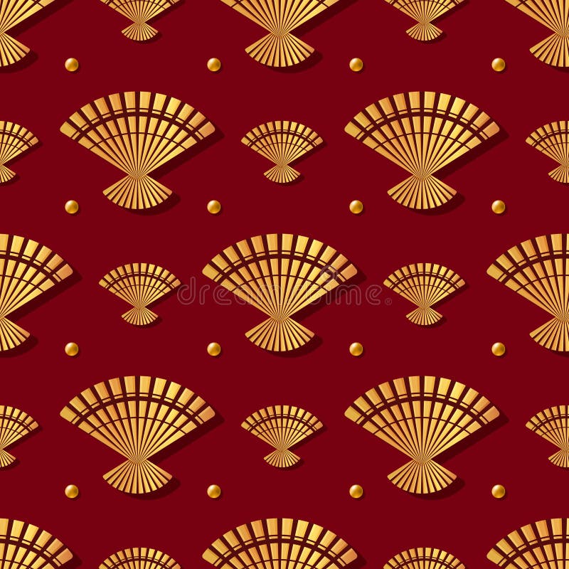 Seamless Golden Chinese Pattern, Abstract Vector Background, Decorative ...