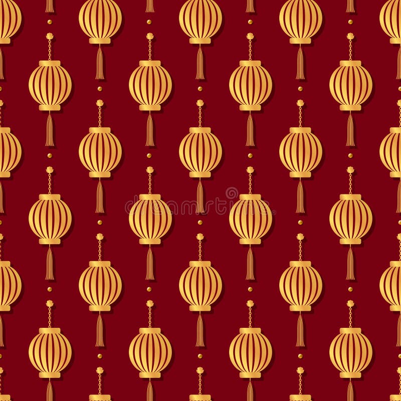 Seamless Golden Chinese Pattern, Abstract Vector Background, Decorative ...