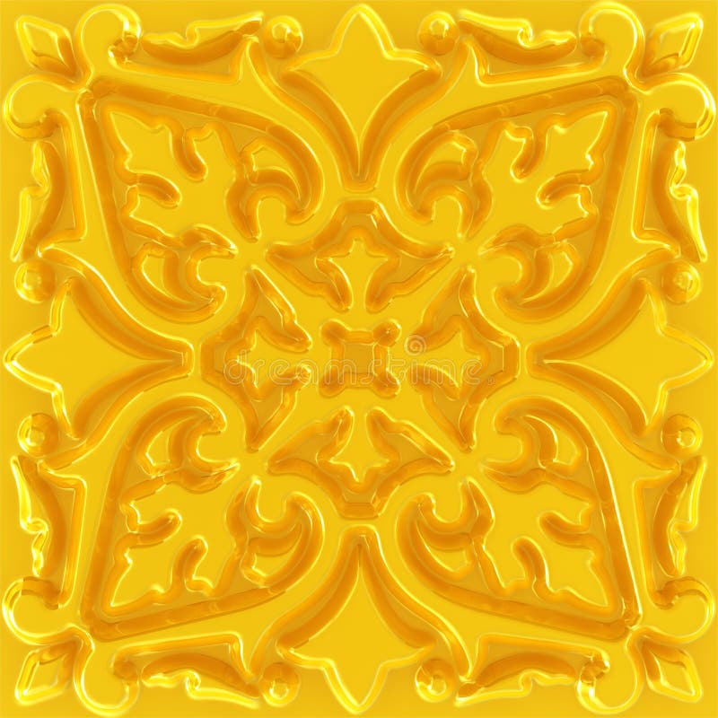 Seamless golden decoration stock illustration. Illustration of floral ...