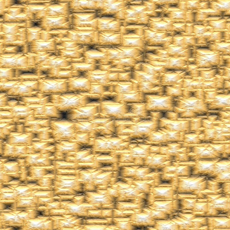 Seamless Golden Granite Stone Blocks Texture Stock Illustration ...