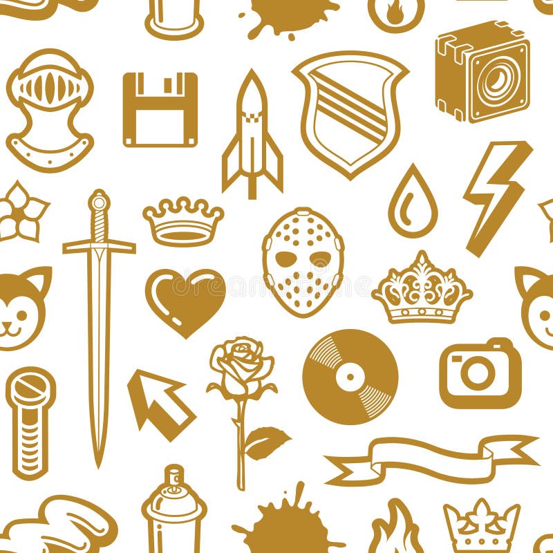 Seamless Golden Pattern stock vector. Illustration of design - 3256366