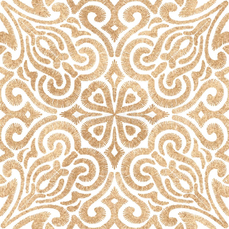 Seamless golden pattern stock vector. Illustration of ornamental - 72249272
