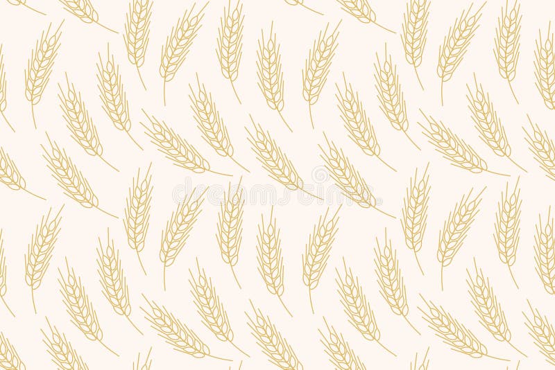Seamless Golden Pattern with Wheat, Rye Ears Stock Vector ...