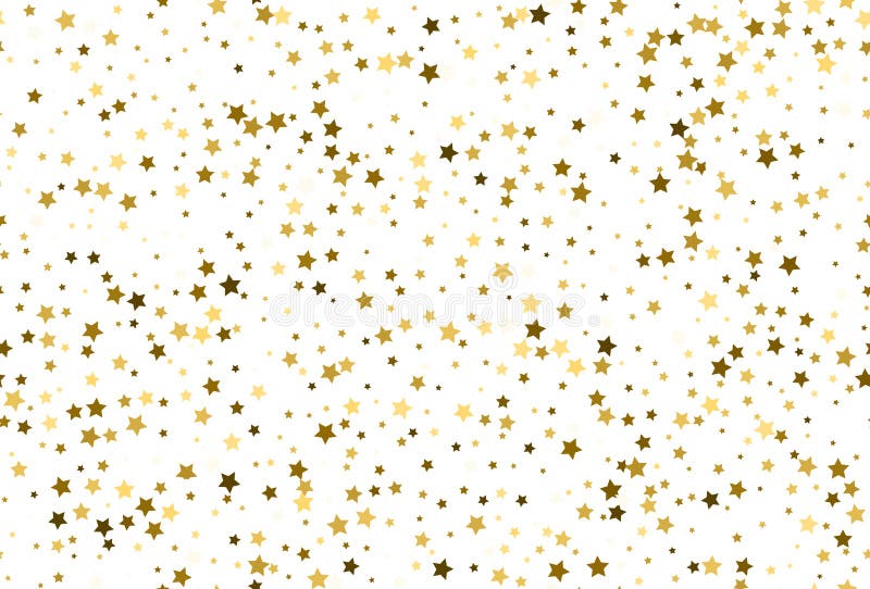 Seamless Golden Star Pattern. Vector Stock Vector - Illustration of ...