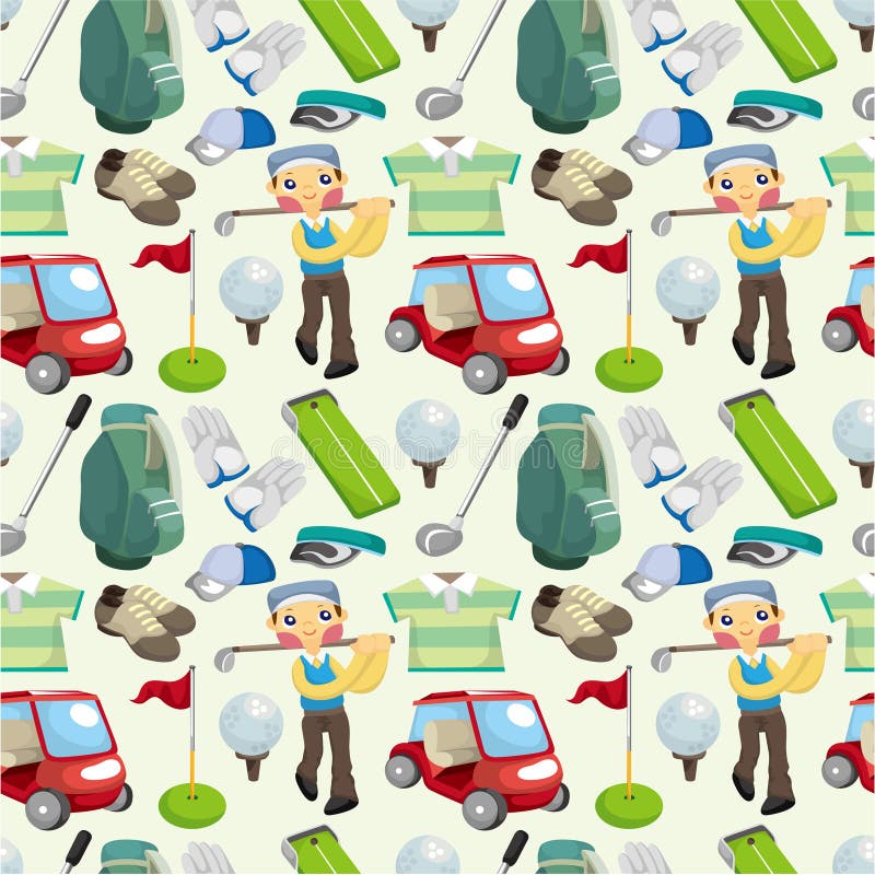 Seamless golf pattern stock vector. Illustration of movement - 19241106