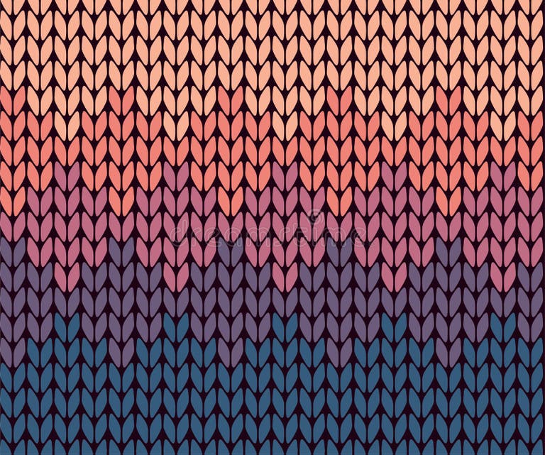 Seamless Gradient Knitted Pattern Stock Vector - Illustration of design ...