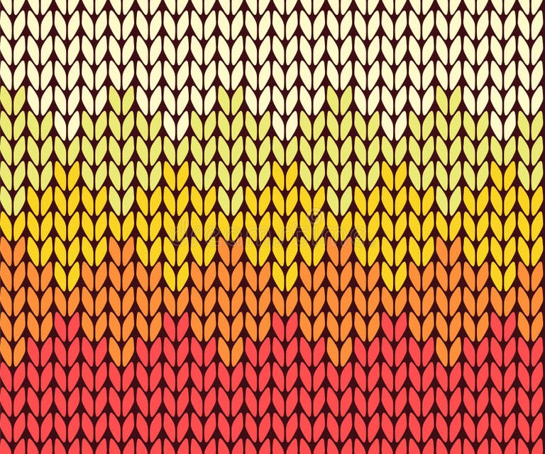 Seamless Gradient Knitting Pattern Stock Vector - Illustration of ...