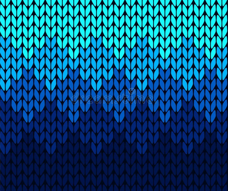 Seamless Gradient Knitting Pattern Stock Vector - Illustration of blue ...