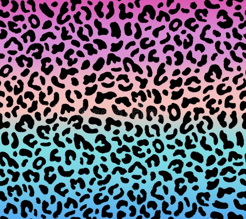 Seamless Gradient Leopard Pattern Stock Vector - Illustration of exotic ...