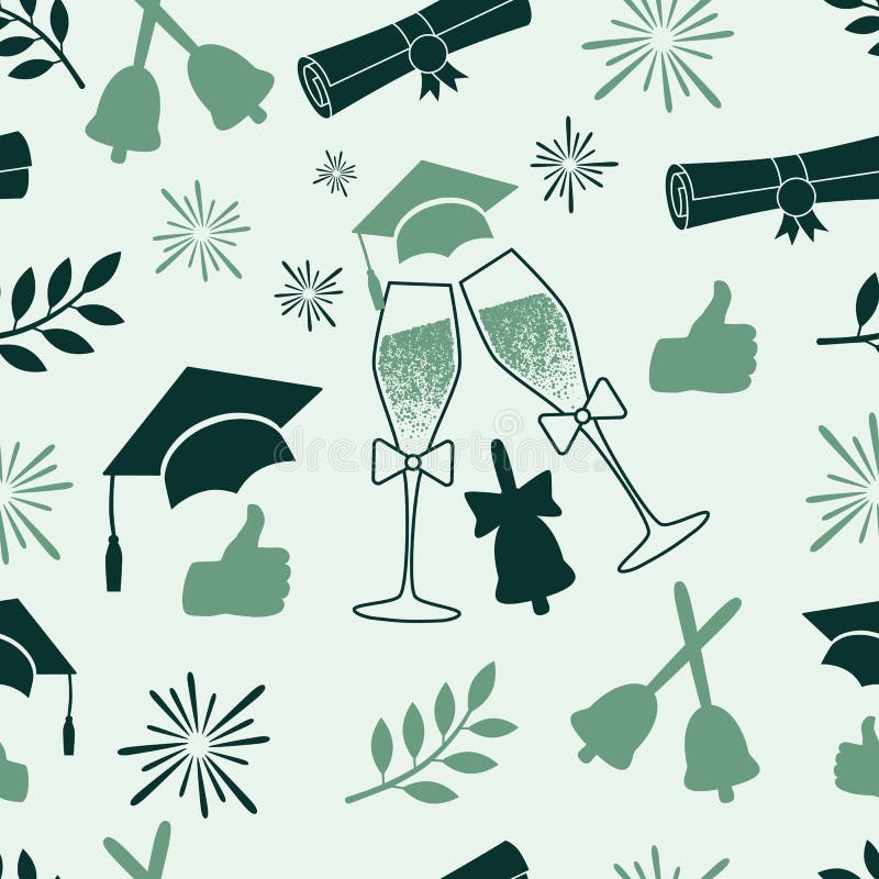 Graduation cap pattern stock vector. Illustration of board - 96604048