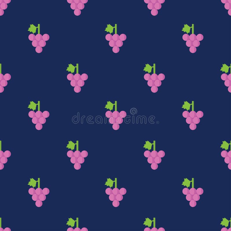 Seamless Grape Pattern Background Stock Vector - Illustration of decor ...