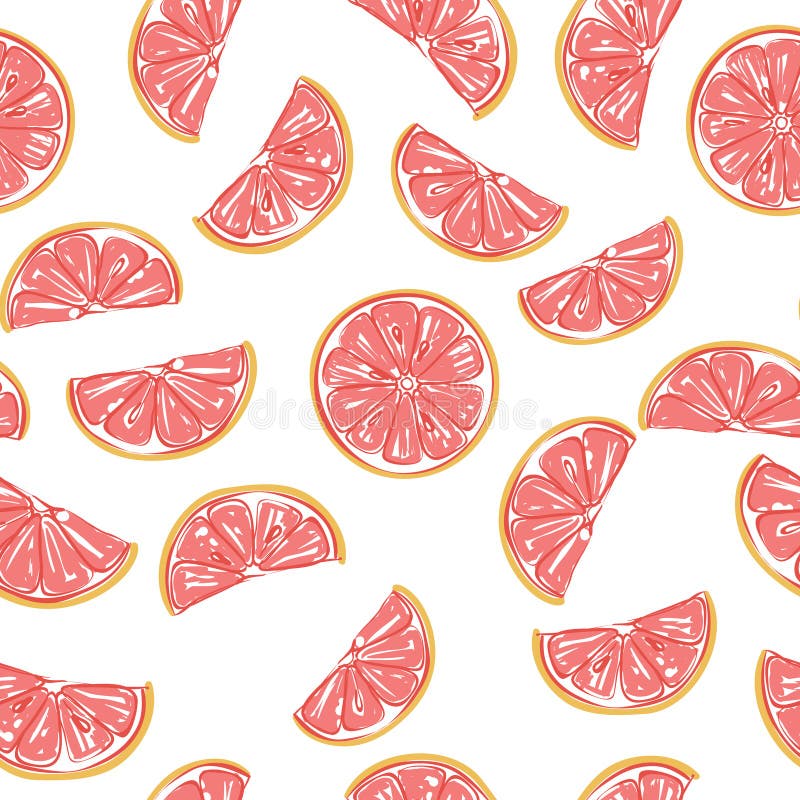 Grapefruit pattern stock vector. Illustration of fresh - 61571590