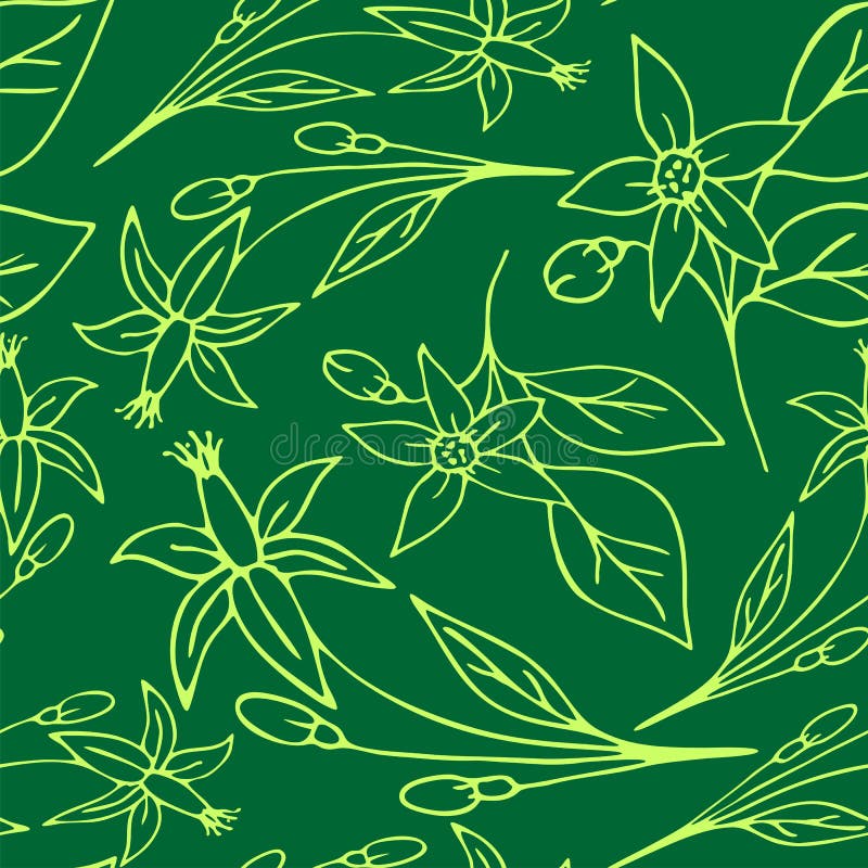 Seamless Graphic Green Olive Floral Pattern, Repeating Pattern, Texture ...