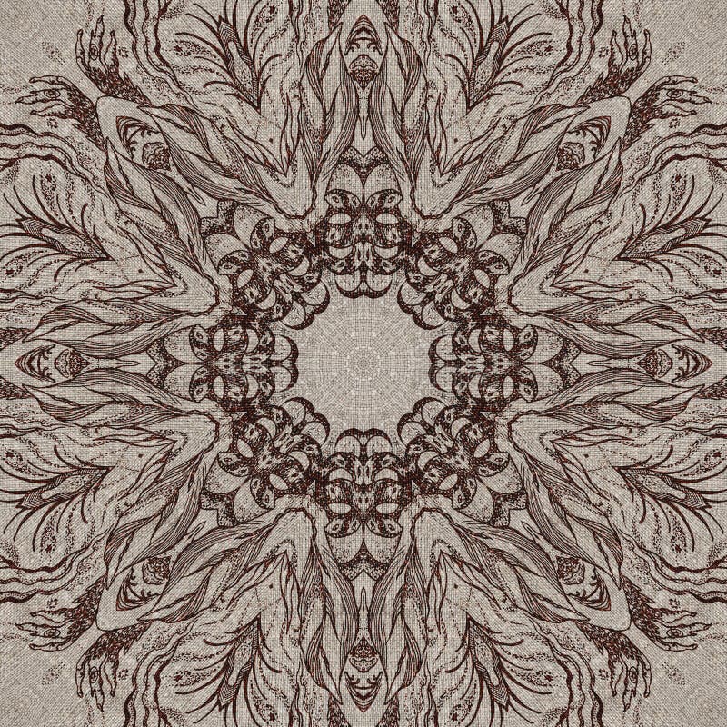 Seamless Graphic Pattern on Canvas Stock Illustration - Illustration of ...