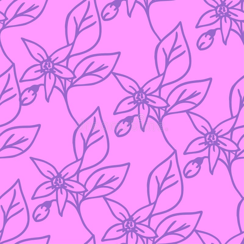 Seamless Graphic Purple Pink Floral Pattern, Repeating Pattern, Texture ...